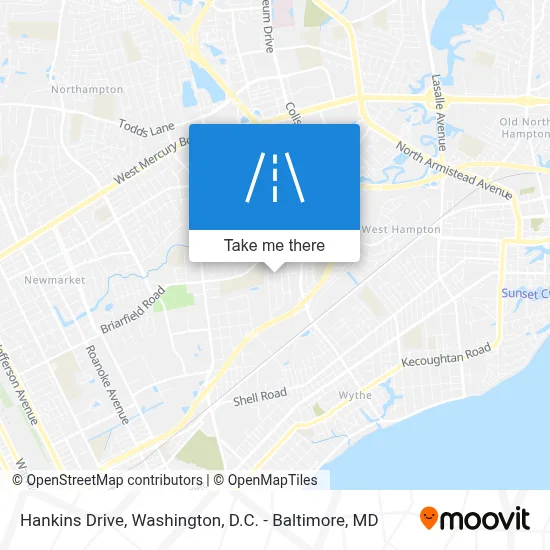 ¿Cómo llegar a Hankins Drive, Hampton en autobús?