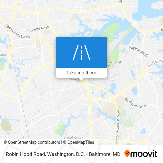 ¿Cómo llegar a Robin Hood Road, Norfolk en autobús o tren?