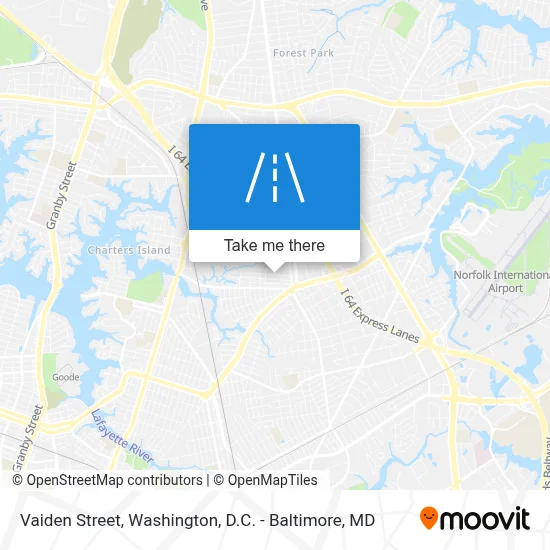 How to get to Vaiden Street, Norfolk by bus or train?