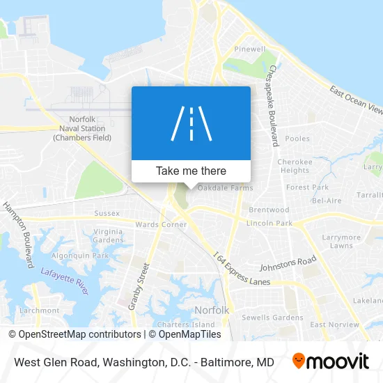 ¿Cómo llegar a West Glen Road, Norfolk en autobús o tren?