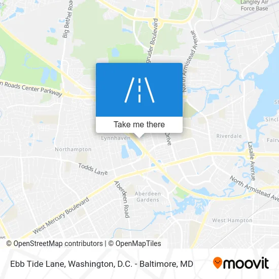 How to get to Ebb Tide Lane, Hampton by bus?