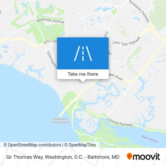 ¿Cómo llegar a Sir Thomas Way, James City County en autobús o tren?