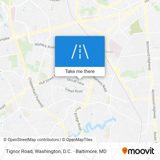 ¿Cómo llegar a Tignor Road, Richmond en autobús o tren?