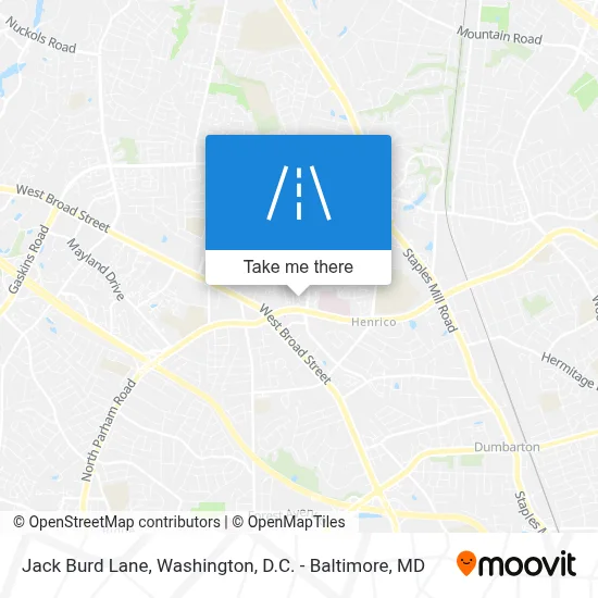 ¿Cómo llegar a Jack Burd Lane, Henrico County en autobús, tren o metro?