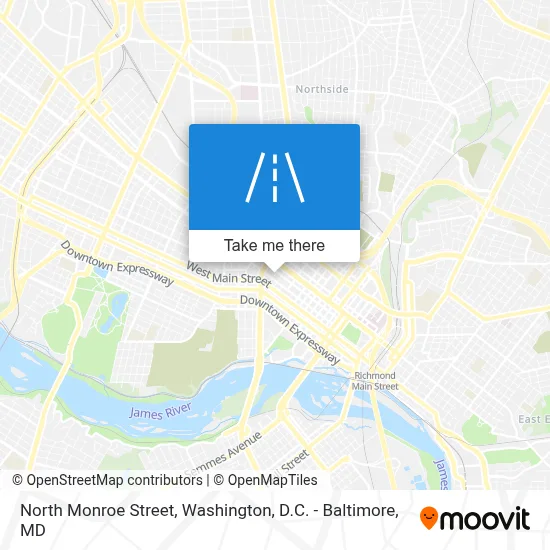 How to get to North Monroe Street, Richmond by bus or train?