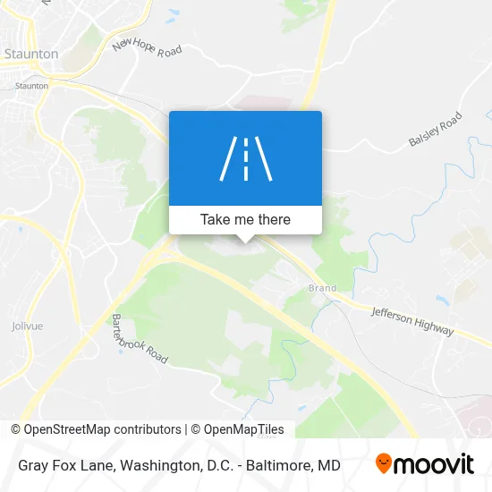 ¿Cómo llegar a Gray Fox Lane, Augusta County en autobús o tren?