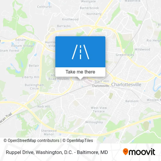 ¿Cómo llegar a Ruppel Drive, Albemarle County en autobús o tren?