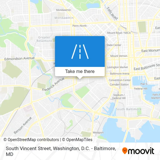 How to get to South Vincent Street, Baltimore by bus, light rail or metro?