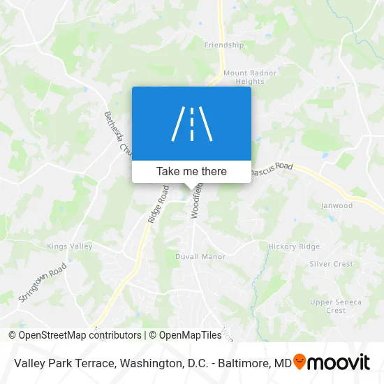 ¿Cómo llegar a Valley Park Terrace, Montgomery County en autobús?