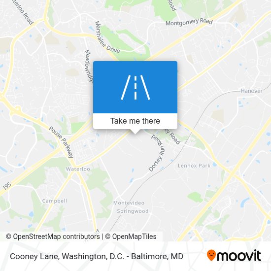 ¿Cómo llegar a Cooney Lane, Howard County en autobús o tren?