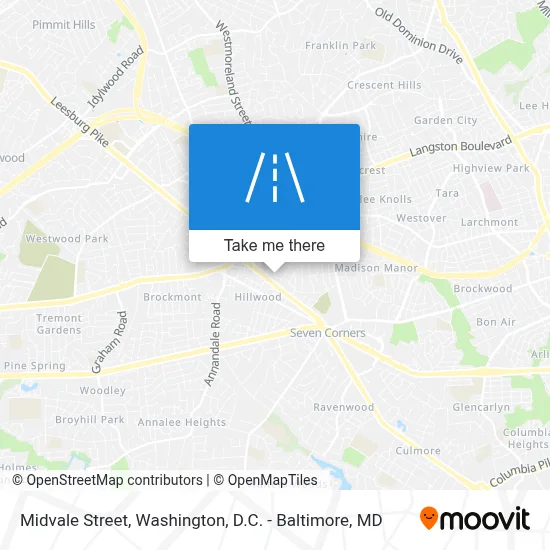 ¿Cómo llegar a Midvale Street, Falls Church en metro o autobús?