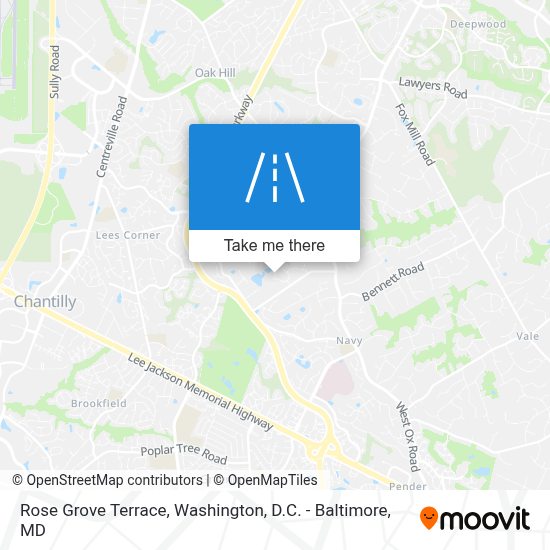 ¿Cómo llegar a Rose Grove Terrace, Fairfax County en autobús o metro?