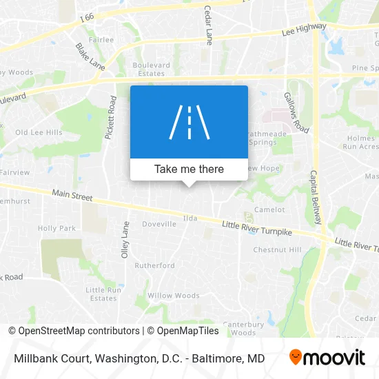 ¿Cómo llegar a Millbank Court, Fairfax County en autobús o metro?