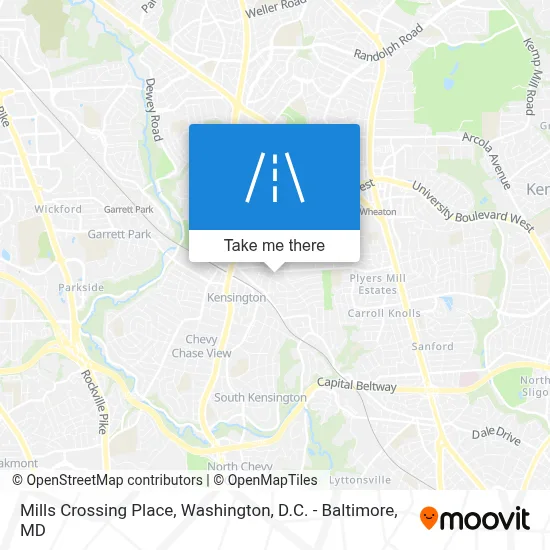 ¿Cómo llegar a Mills Crossing Place, Montgomery County en autobús o metro?