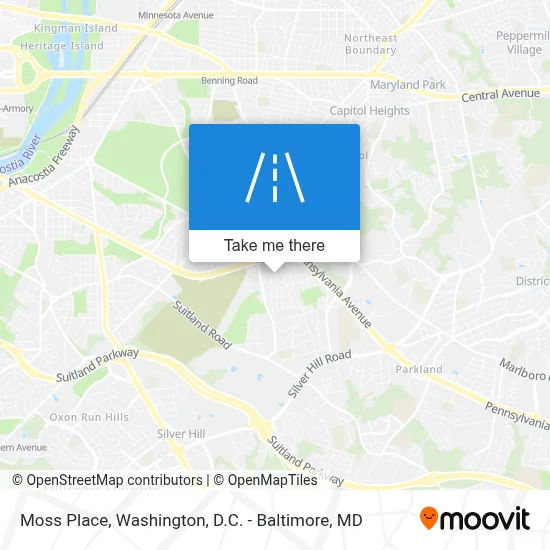 ¿Cómo llegar a Moss Place, Prince George's County en autobús o metro?