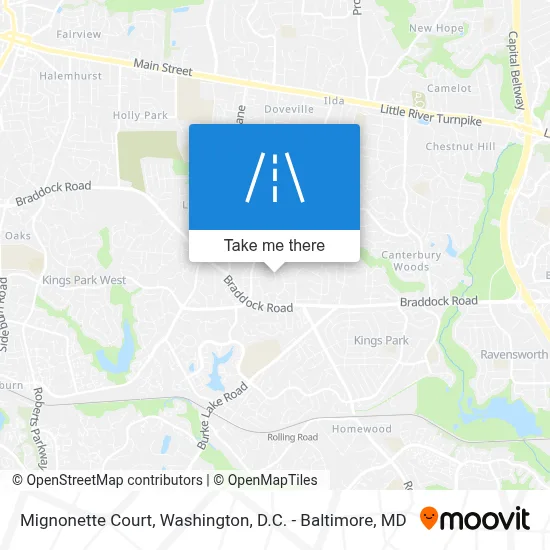 ¿Cómo llegar a Mignonette Court, Fairfax County en autobús o metro?