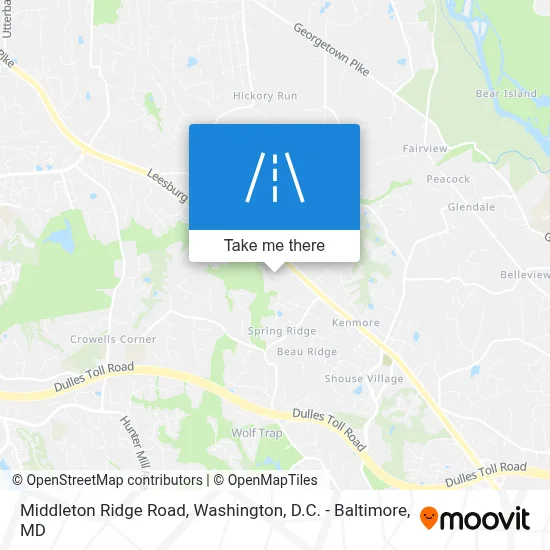 ¿Cómo llegar a Middleton Ridge Road, Fairfax County en autobús o metro?
