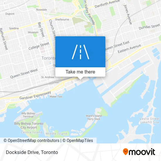 How to get to Dockside Drive, Toronto by bus, subway or train?