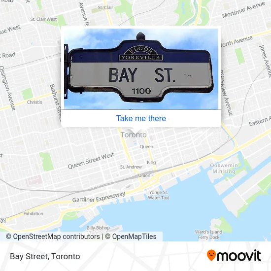 How to get to Bay Street, Toronto by bus, subway, Streetcar or train?