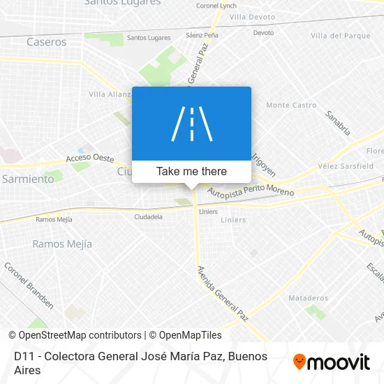 ¿Cómo llegar a D11 - Colectora General José María Paz, Distrito Federal ...