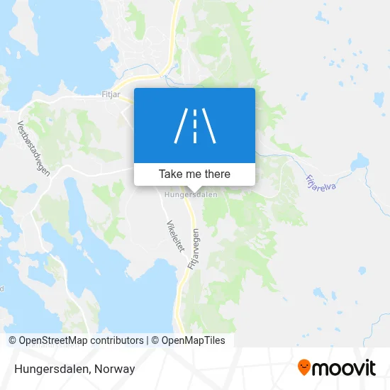 How to get to Hungersdalen, Fitjar by bus or ferry?