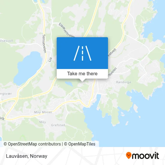 How to get to Lauvåsen, Grimstad by bus or ferry?