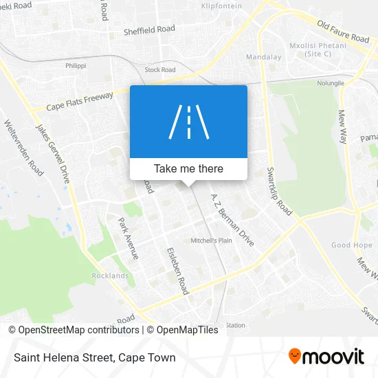 How to get to Saint Helena Street, Mitchells Plain by train or bus?