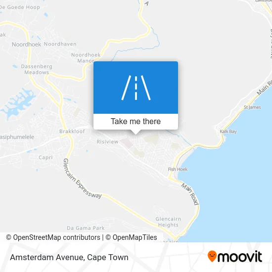 How to get to Amsterdam Avenue, Simon Town by train or bus?