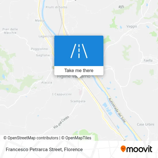 How to get to Francesco Petrarca Street, Figline Valdarno by bus or train?