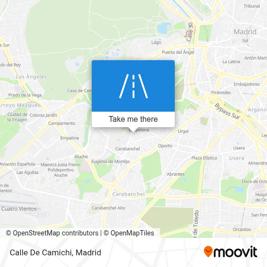 Com arribar a Calle De Camichi, Madrid amb metro, bus o tren?