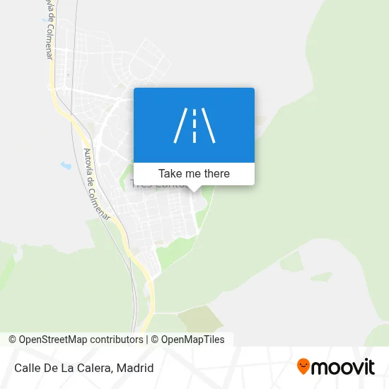 Com arribar a Calle De La Calera, Tres Cantos amb bus, tren o metro?