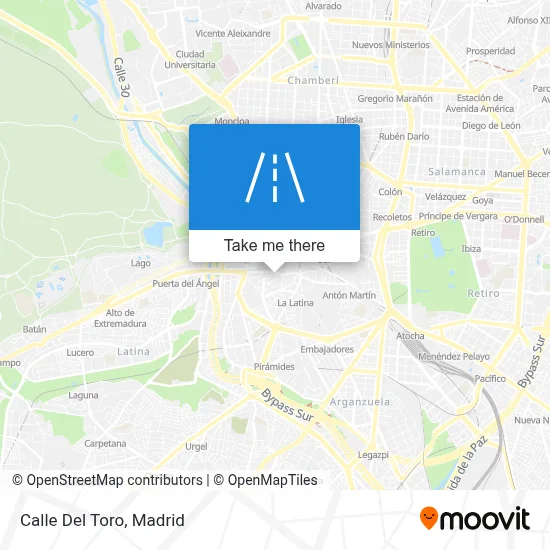 Com arribar a Calle Del Toro, Madrid amb bus, metro, tren o tramvia?