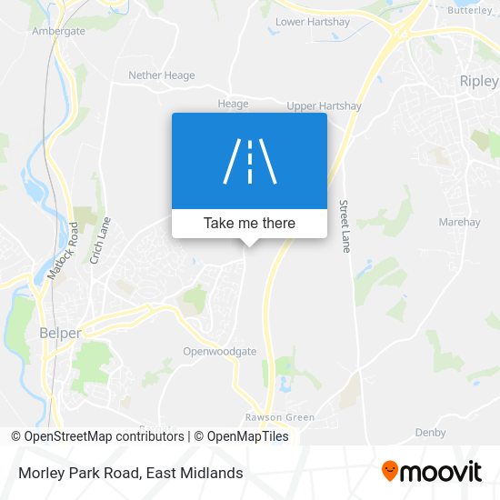 How to get to Morley Park Road in Amber Valley by Bus or Train?