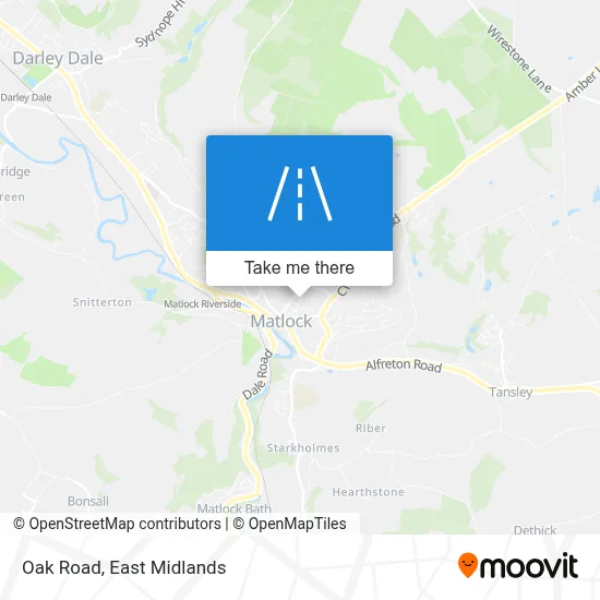 How to get to Oak Road, Derbyshire Dales by bus?