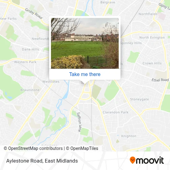 How to get to Aylestone Road, Leicester by bus or train?