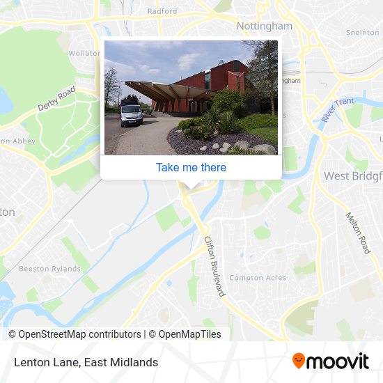How to get to Lenton Lane, Nottingham by bus, train or light rail?