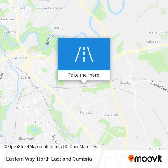 How to get to Eastern Way, Carlisle by train or bus?