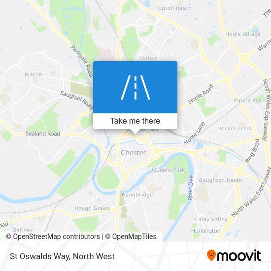 How to get to St Oswalds Way, Chester by bus or train?