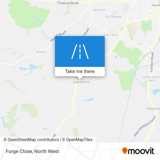 How to get to Forge Close, Macclesfield by bus or train?