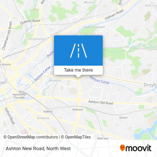 How to get to Ashton New Road, Manchester by bus, light rail or train?