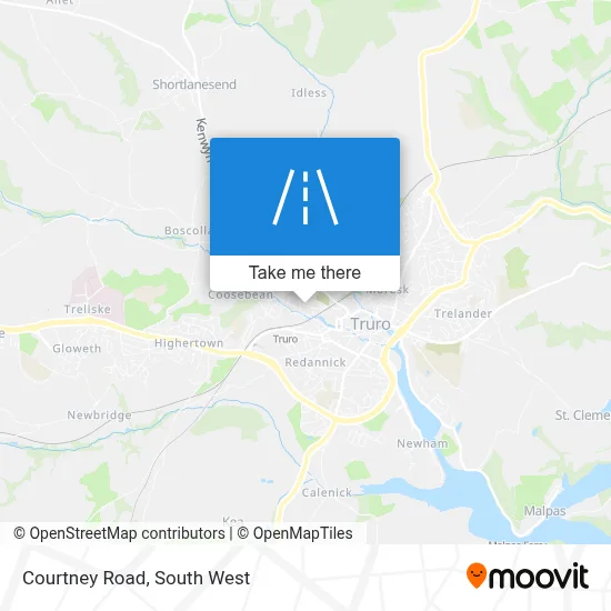 How to get to Courtney Road, Truro by bus or train?
