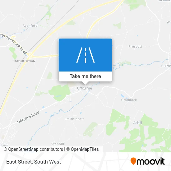 How to get to East Street, Uffculme by bus?