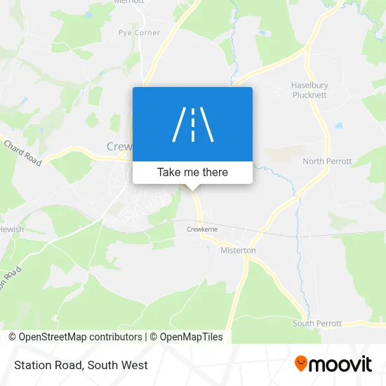 How to get to Station Road, Crewkerne by bus or train?