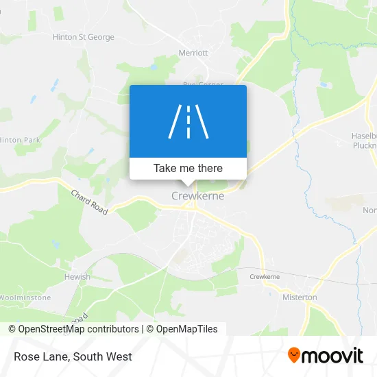 How to get to Rose Lane, Crewkerne by bus or train?