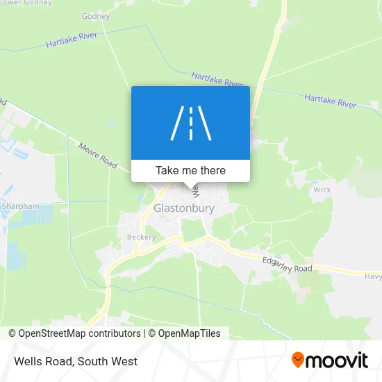 How to get to Wells Road, Glastonbury by bus?