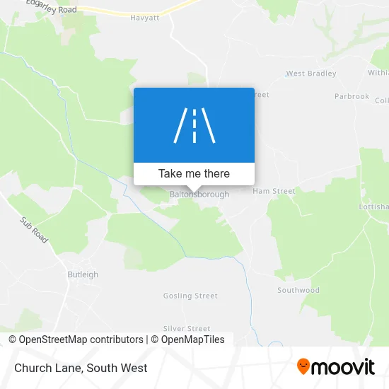 How to get to Church Lane, Baltonsborough by bus?