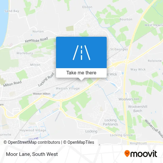 How to get to Moor Lane, Weston-Super-Mare by bus or train?