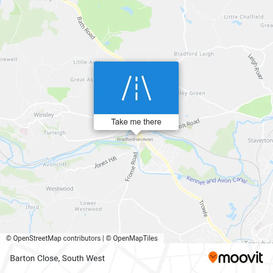 How to get to Barton Close, Bradford-On-Avon by bus or train?