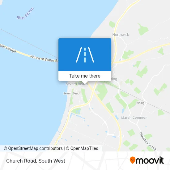 How to get to Church Road, Pilning And Severn Beach by bus or train?