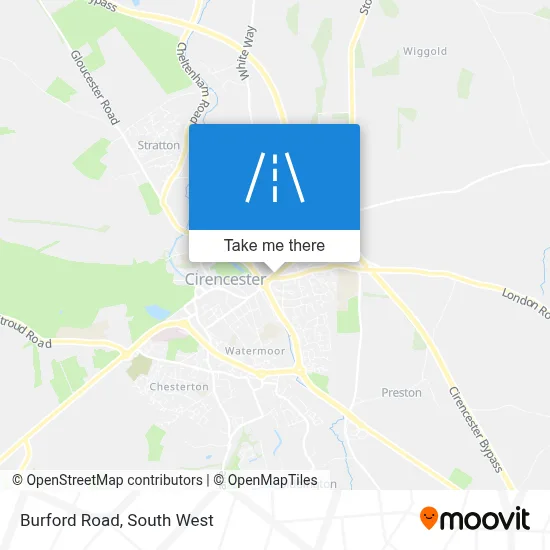 How to get to Burford Road, Cirencester by bus?